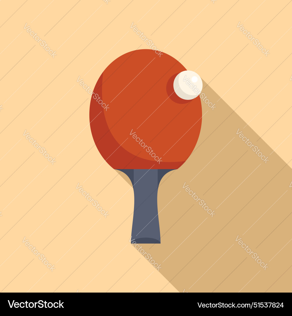 Table tennis paddle and ball Royalty Free Vector Image
