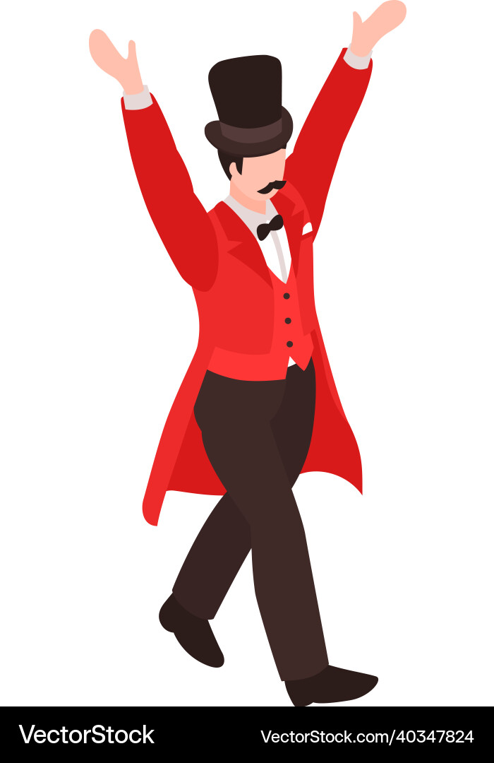 Vintage magician isometric composition Royalty Free Vector