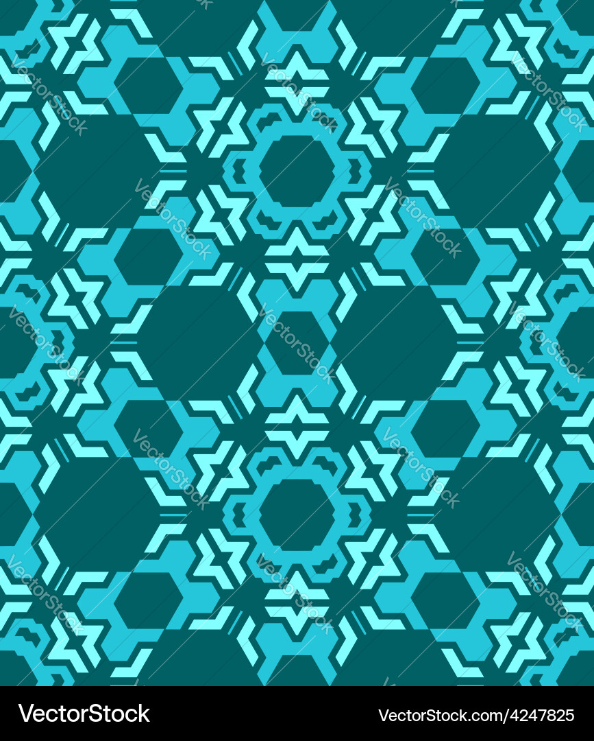 Abstract geometric blue seamless pattern Vector Image