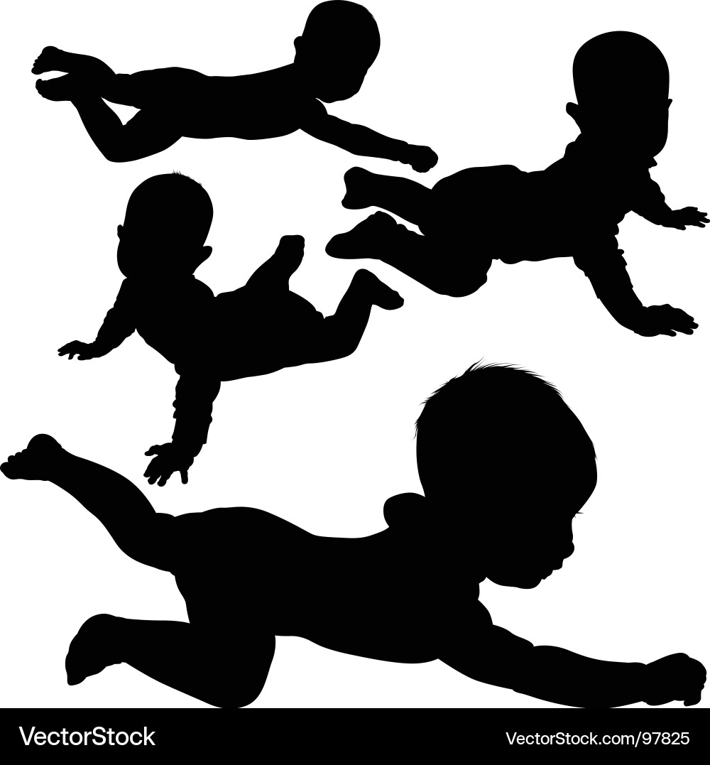 Newborn Baby Crawling Vector Images (over 1,900)