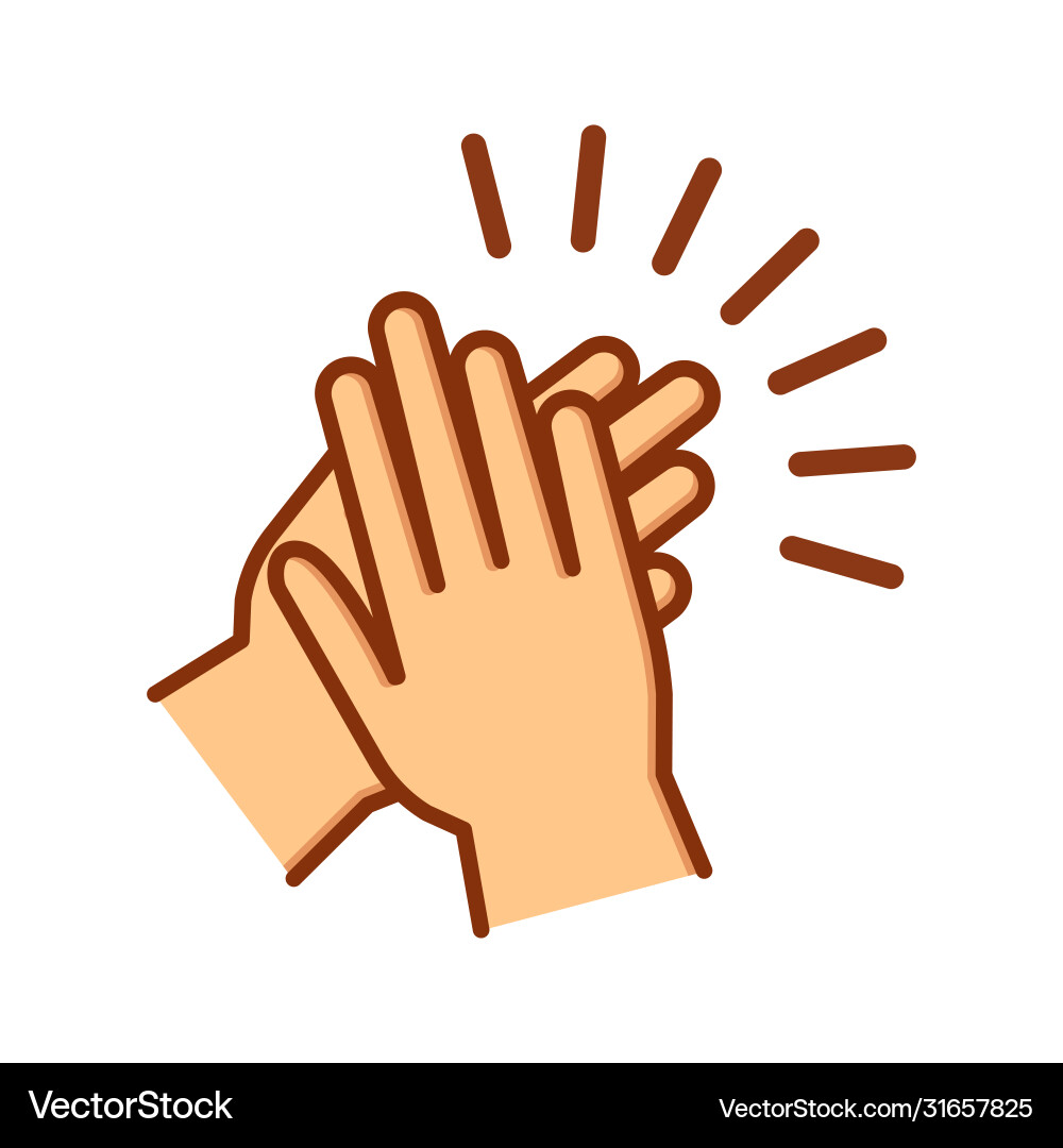 Clapping Hands Applause Icon Royalty Free Vector Image