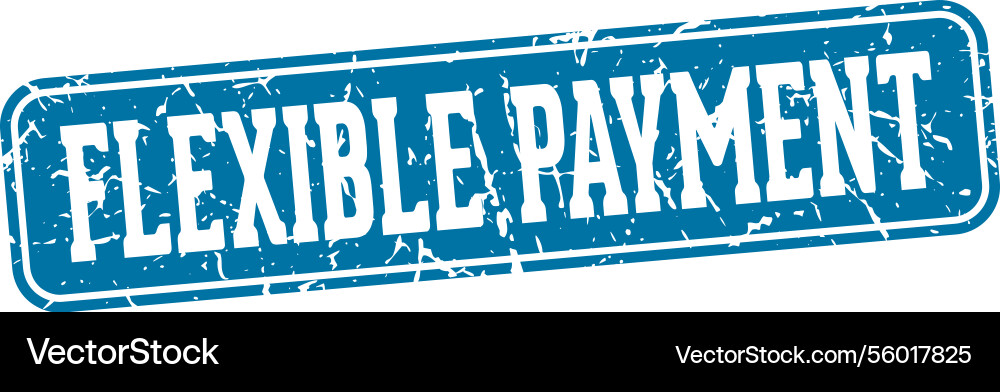 Flexible payment rectangular sign flexible Vector Image