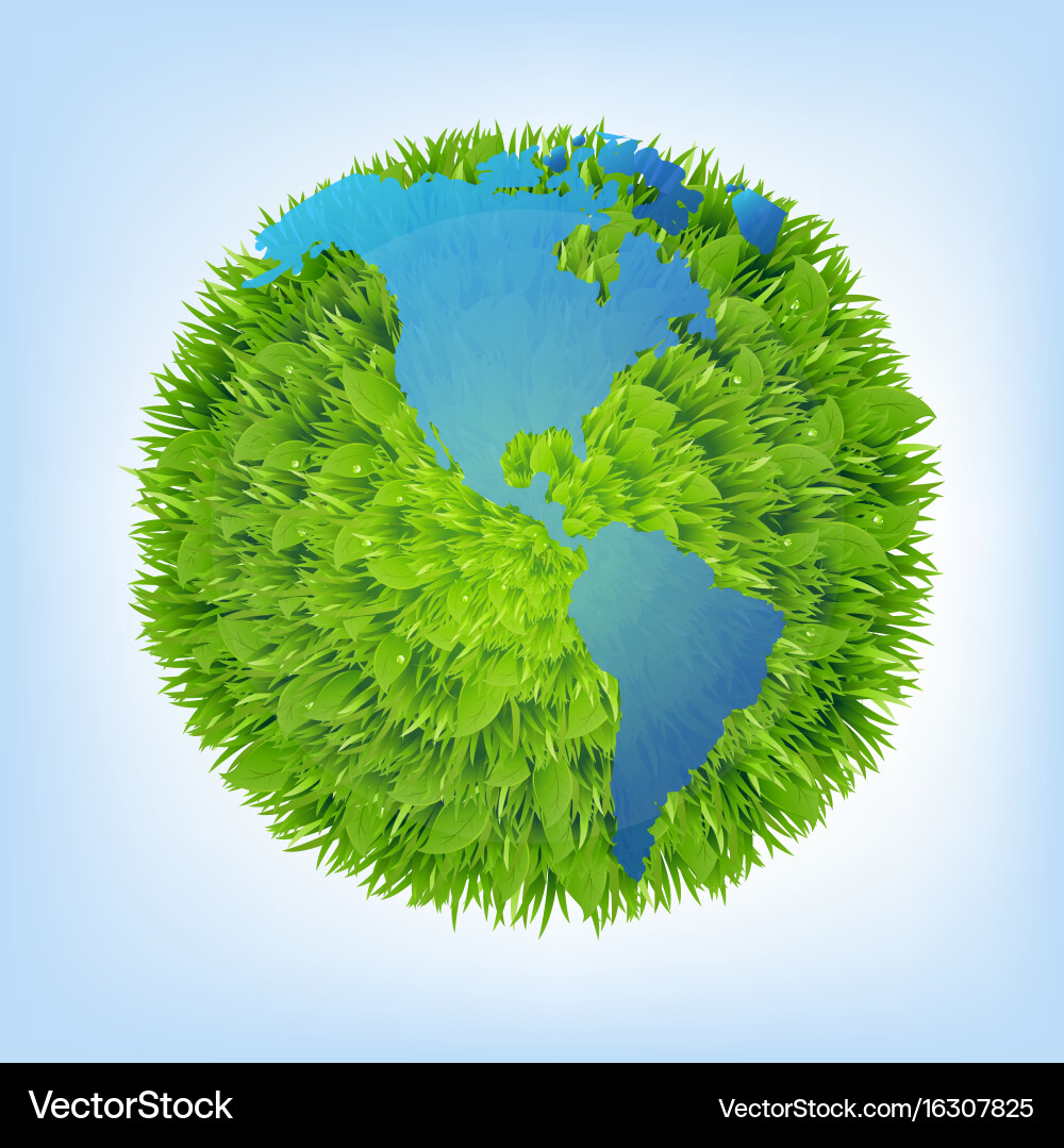 Green planet Royalty Free Vector Image - VectorStock