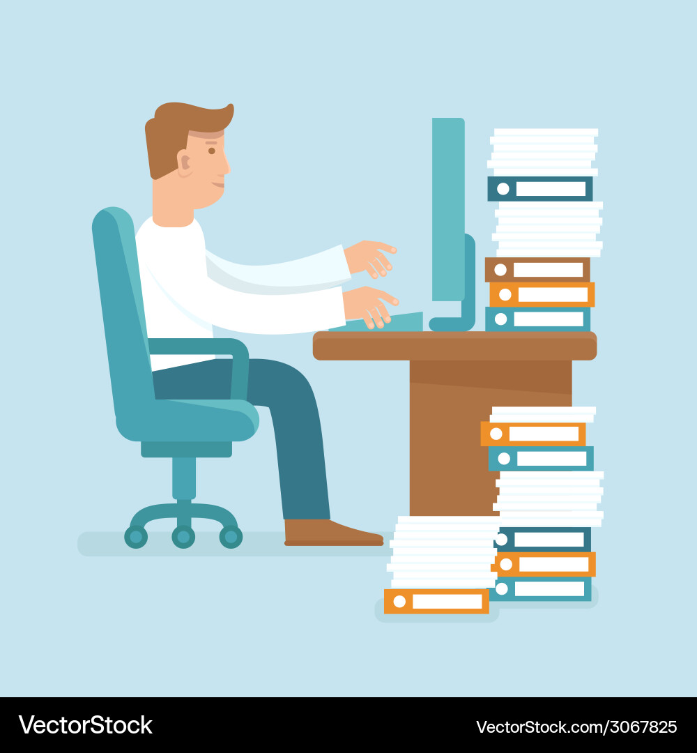 Hard work Royalty Free Vector Image - VectorStock