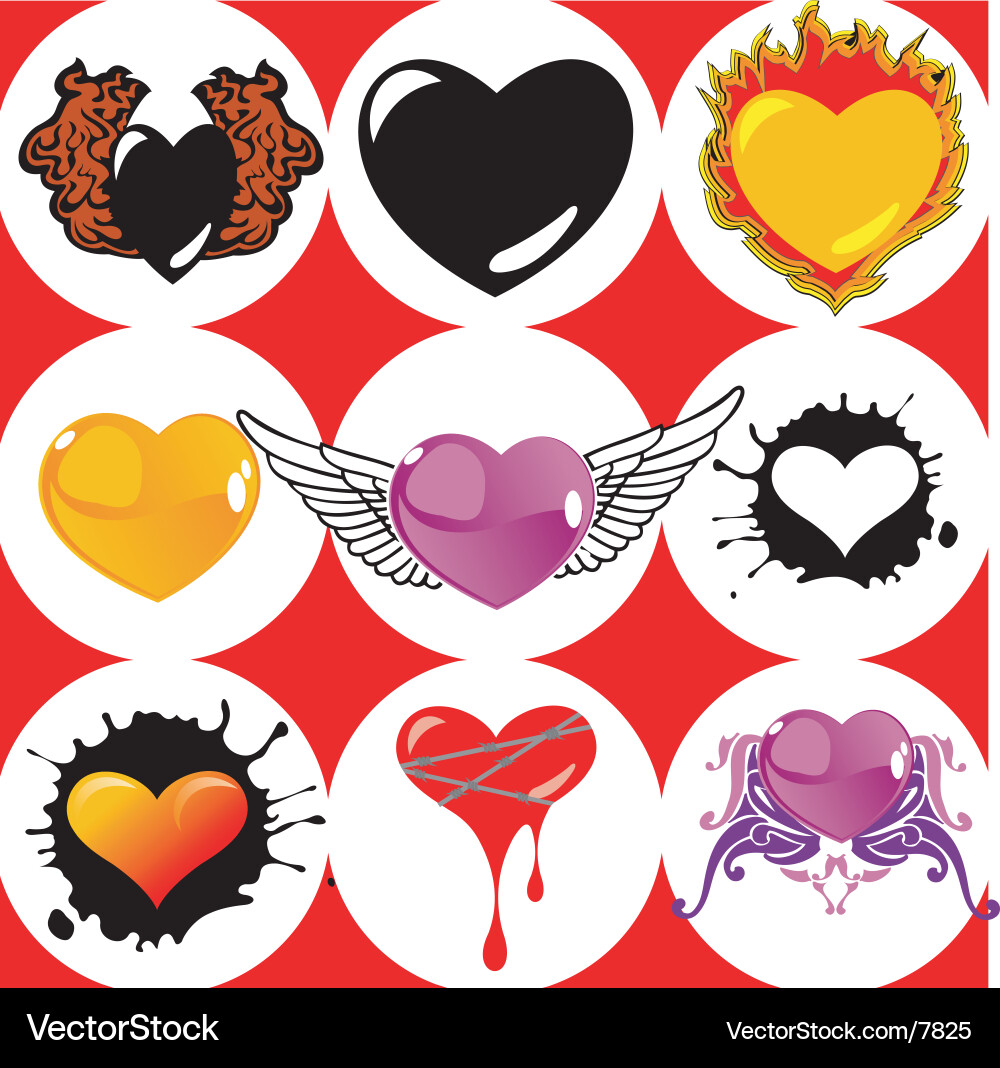 Heart symbols Royalty Free Vector Image - VectorStock