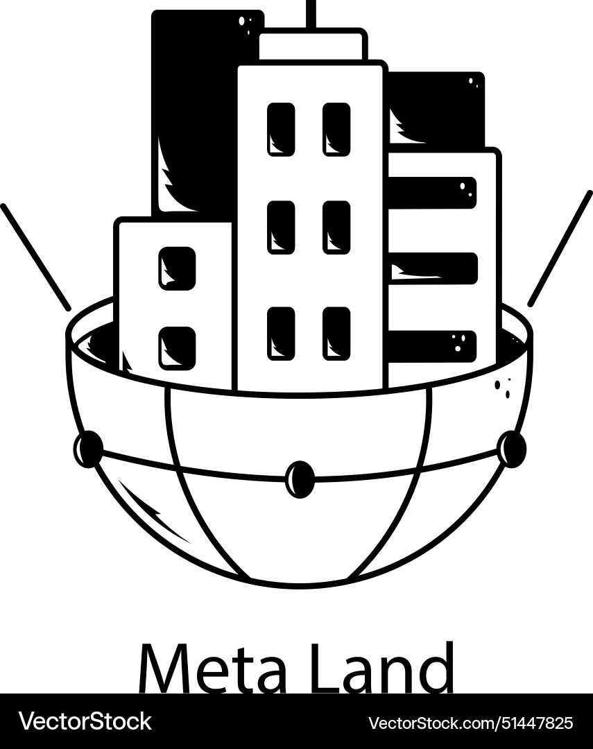 Meta land Royalty Free Vector Image - VectorStock