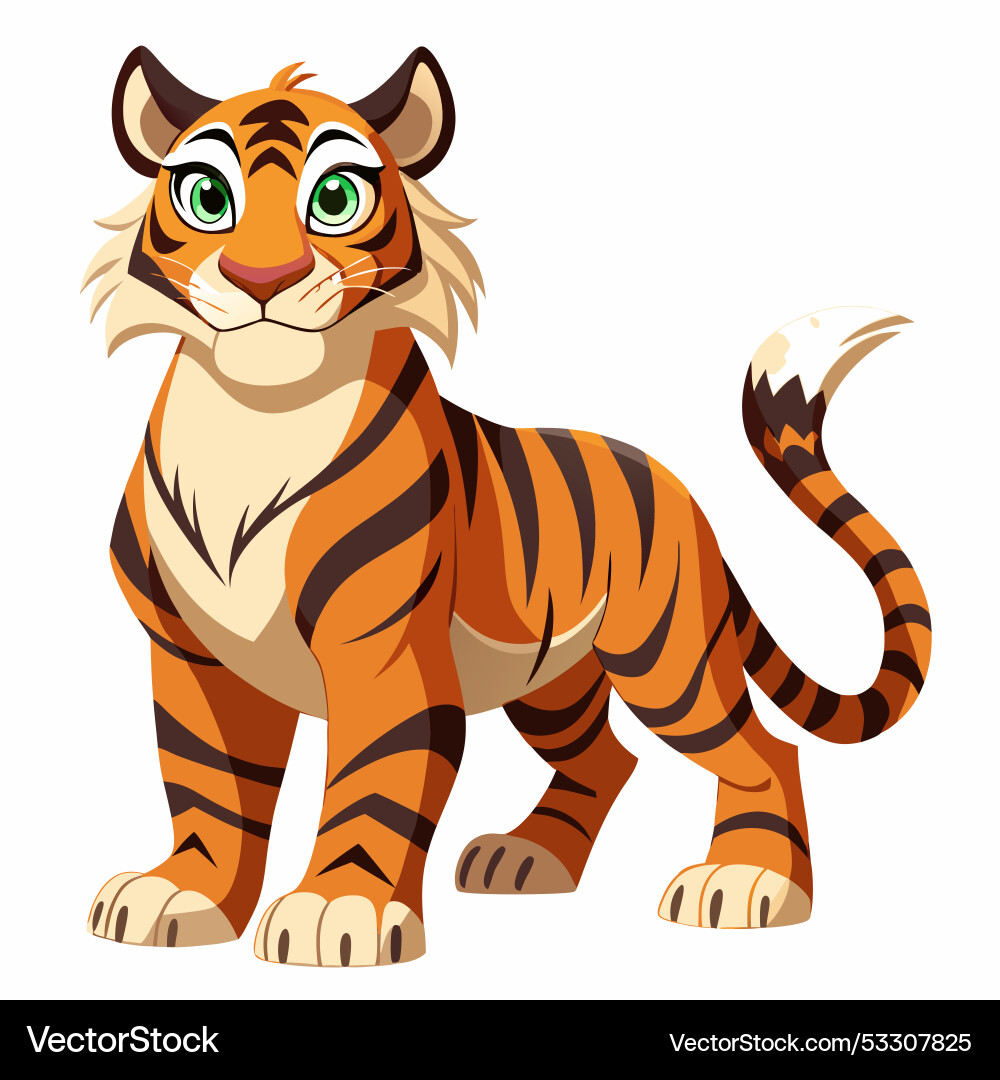 Print tiger clipart featuring Royalty Free Vector Image