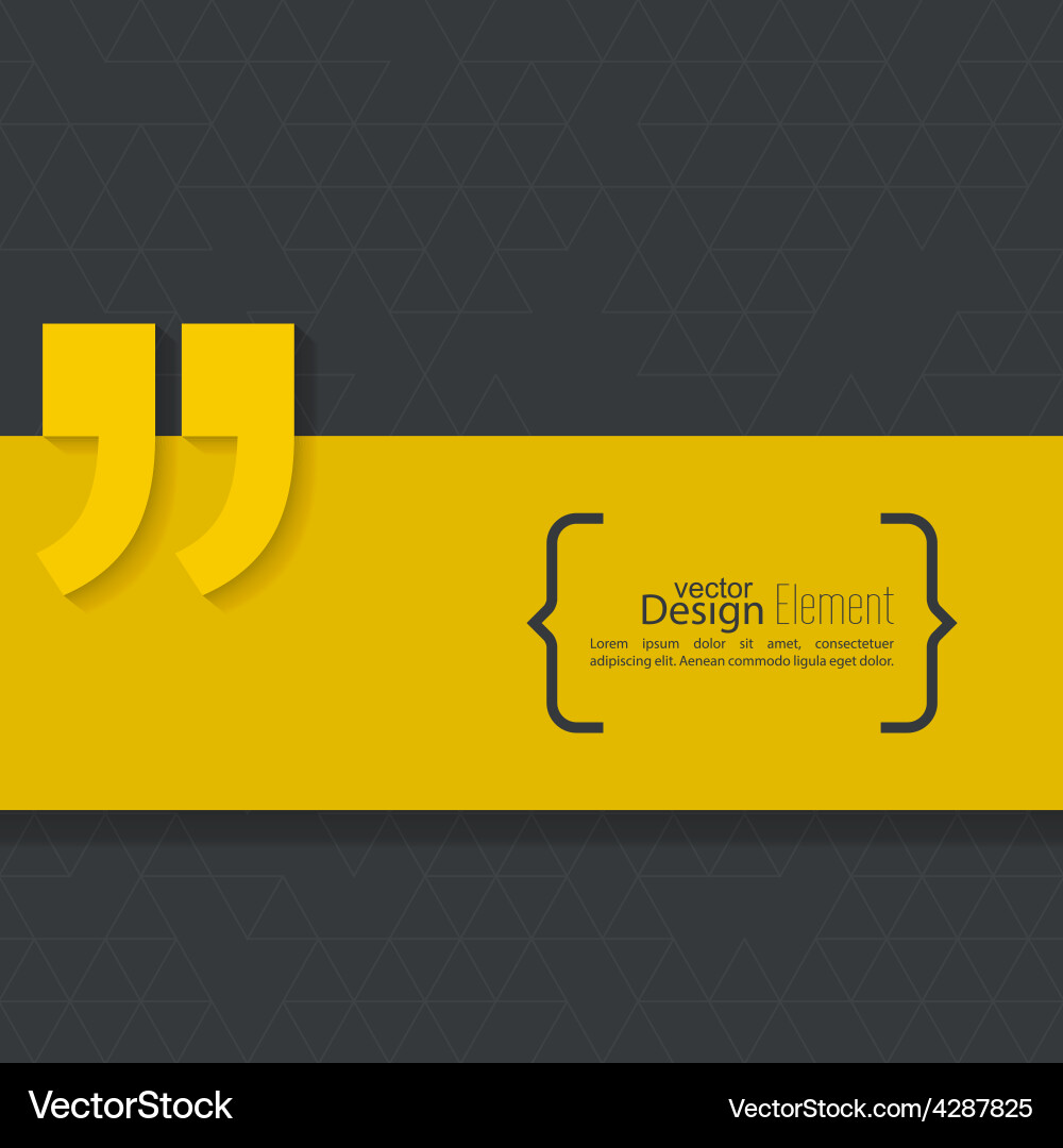 Quotation mark Royalty Free Vector Image - VectorStock