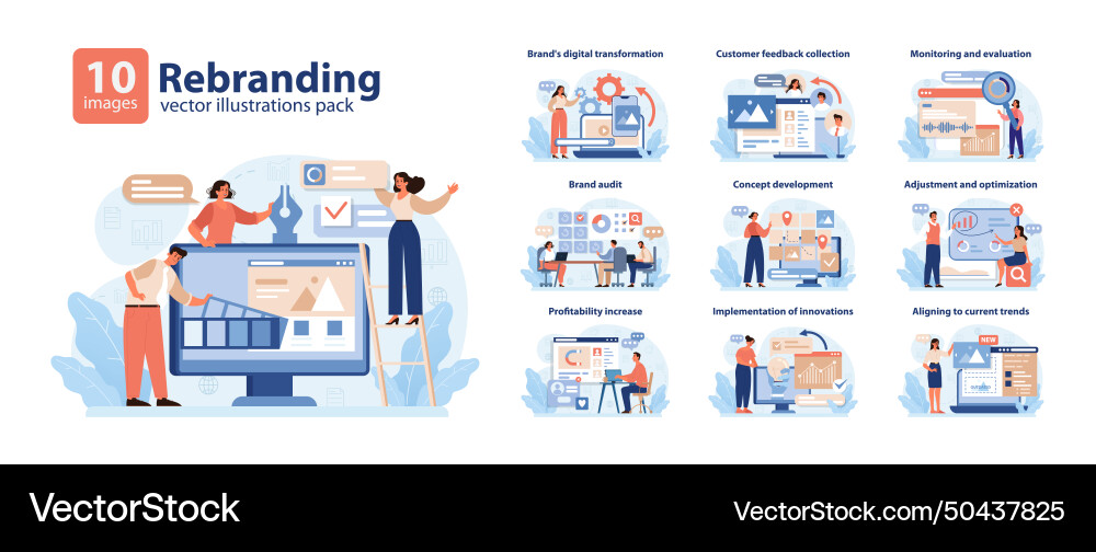 Rebranding pack Royalty Free Vector Image - VectorStock