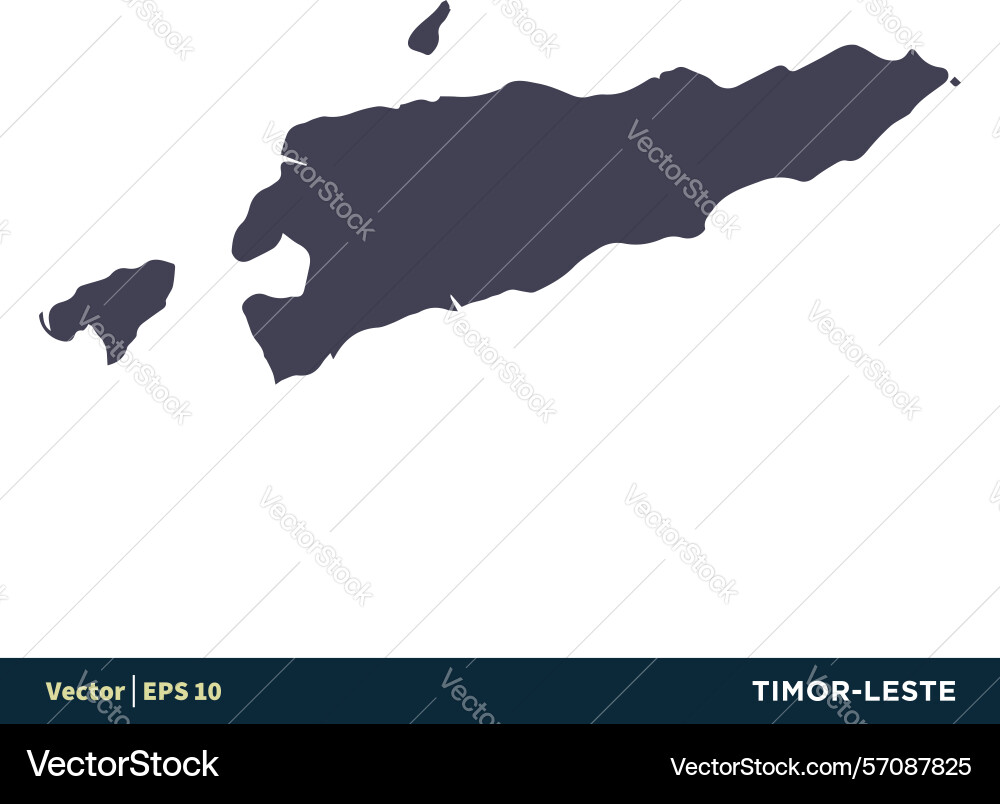 Timor-leste - asia countries map icon logo Vector Image