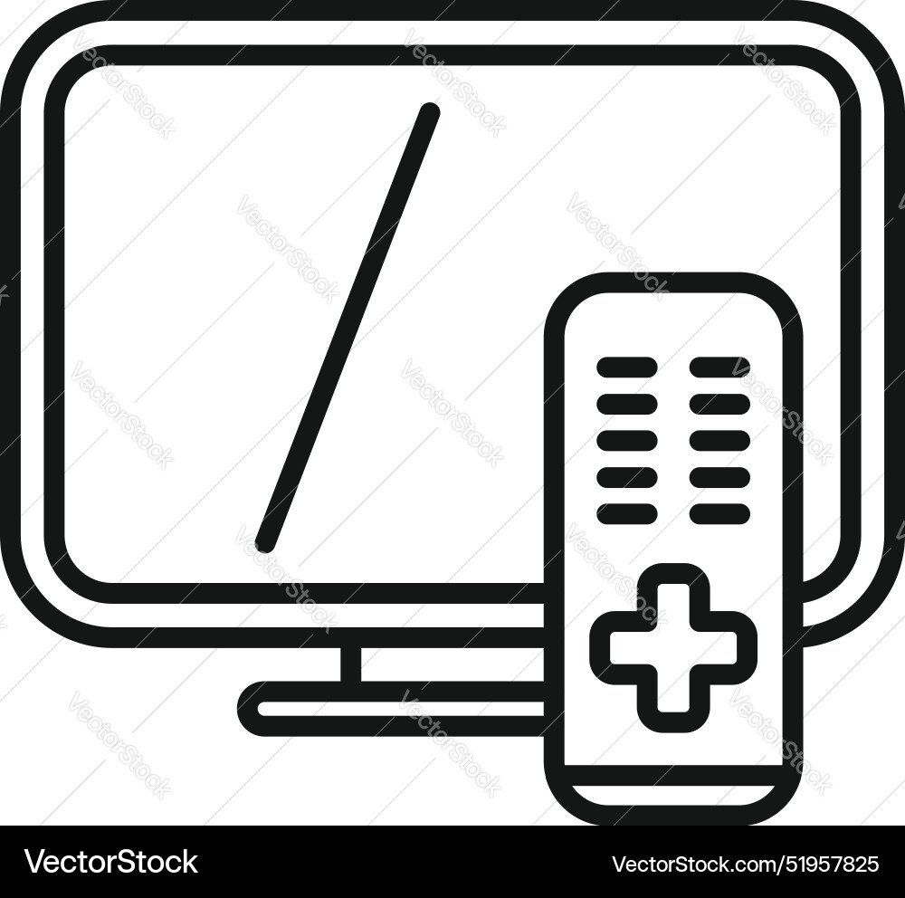 Tv set top box receiver with remote control Vector Image