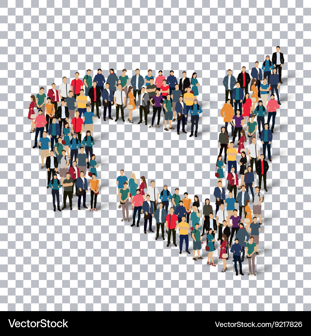 Abstract transparency symbol people Royalty Free Vector