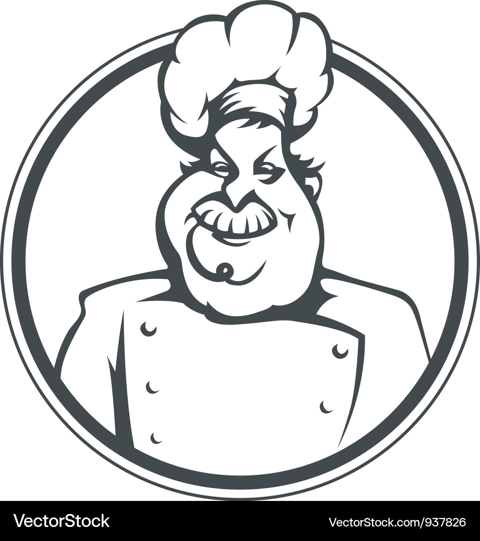 Cook show ok in ring Royalty Free Vector Image