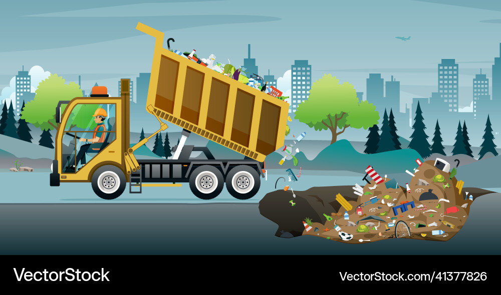 Garbage dump Royalty Free Vector Image - VectorStock