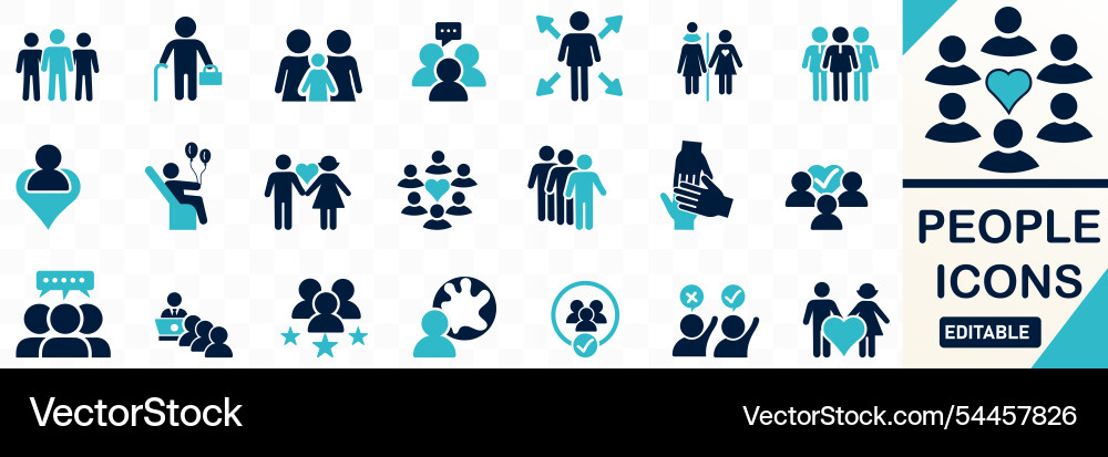 People Icons - Diverse Individuals Royalty Free Vector Image