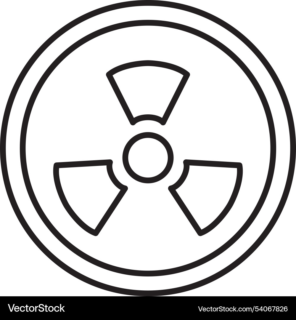 Radioactivity line icon design Royalty Free Vector Image Radioactivity line icon design Royalty Free Vector Image