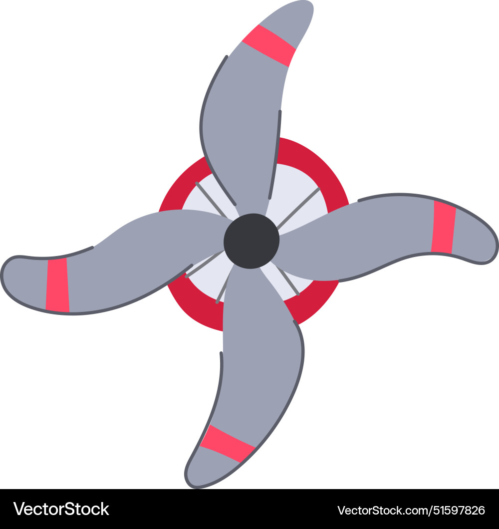 Rotor propeller cartoon Royalty Free Vector Image
