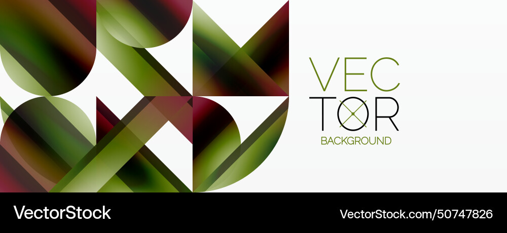 Vivid gradient triangles and circles on white Vector Image