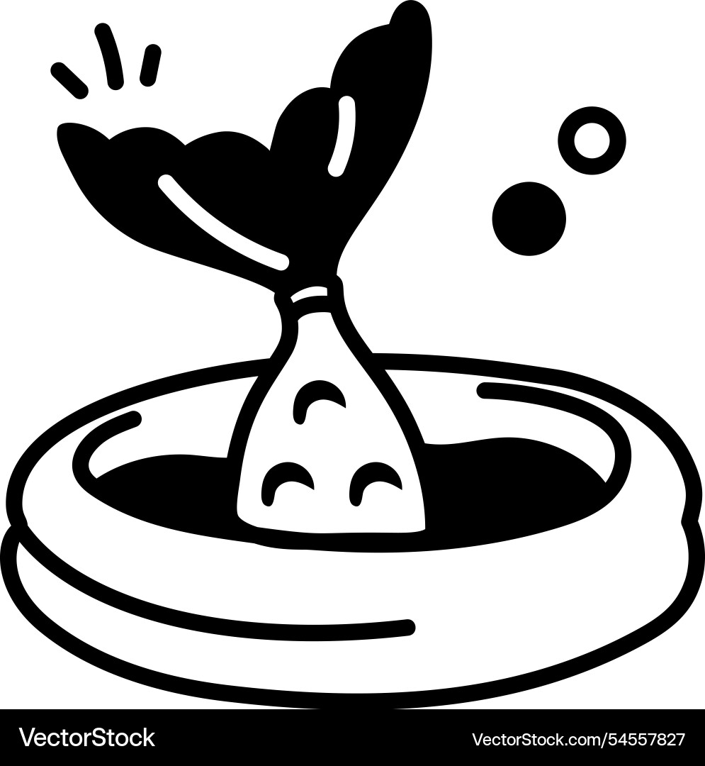 Basic a hand drawn icon of a fish tail Royalty Free Vector