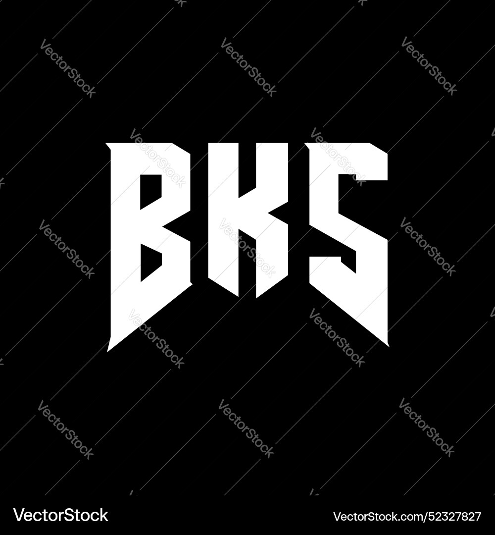 Bks letter logo design for technology company Vector Image