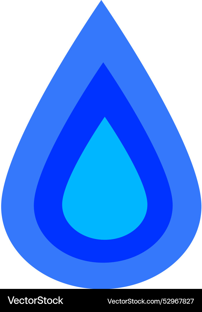 Blue water drop sign symbol logo Royalty Free Vector Image