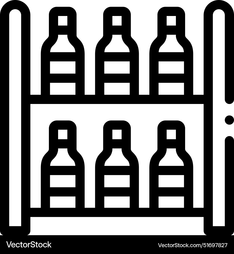 Bottle rack icon thin linear style design Vector Image
