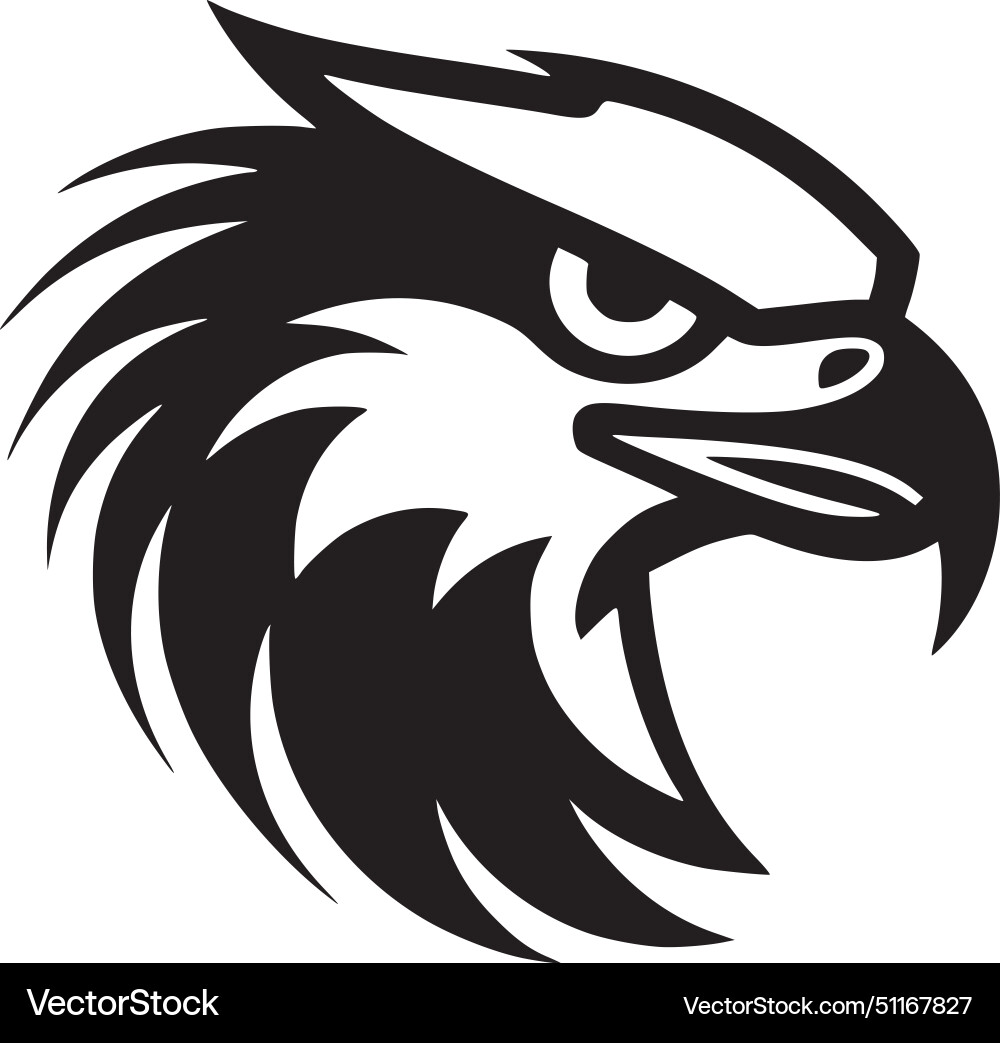 Falcon - minimalist and simple silhouette Vector Image