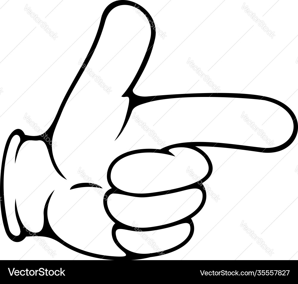 Hand gesture pointing index finger Royalty Free Vector Image