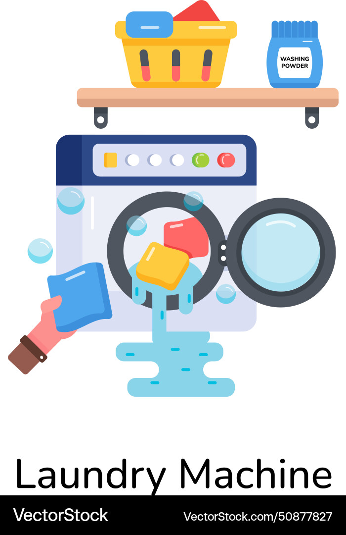 Laundry machine Royalty Free Vector Image - VectorStock