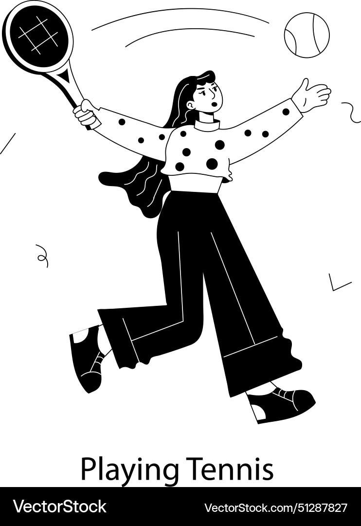 Playing tennis Royalty Free Vector Image - VectorStock