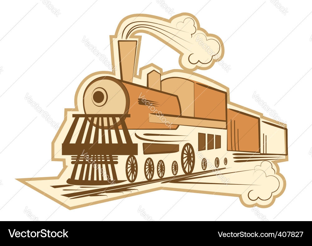 Vintage Steam Locomotive Royalty Free Vector Image