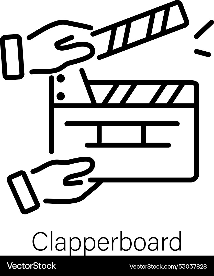 Clapperboard Royalty Free Vector Image - VectorStock