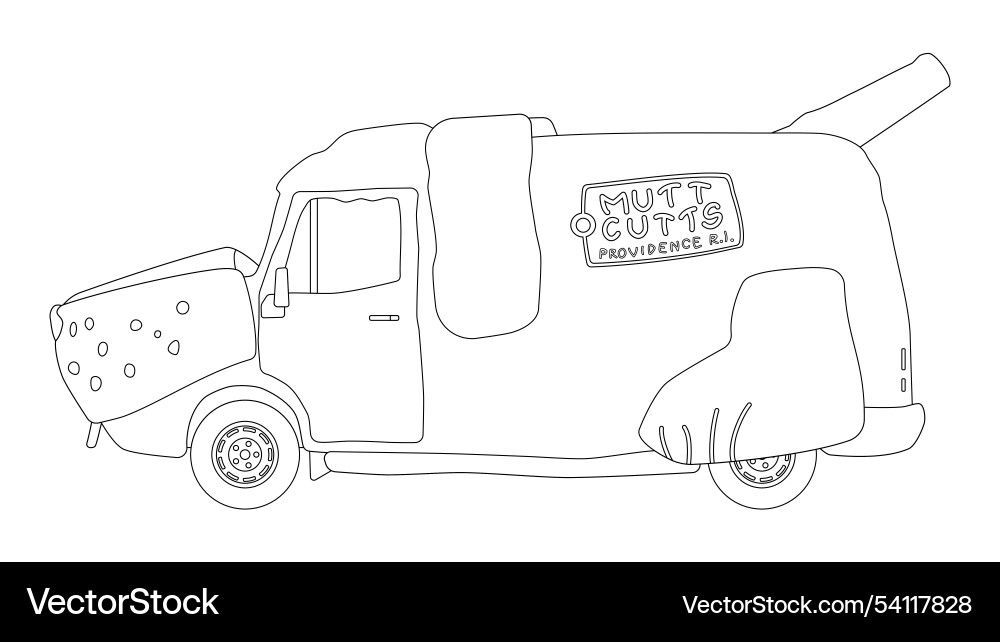 Dumb and dumber dog van Royalty Free Vector Image