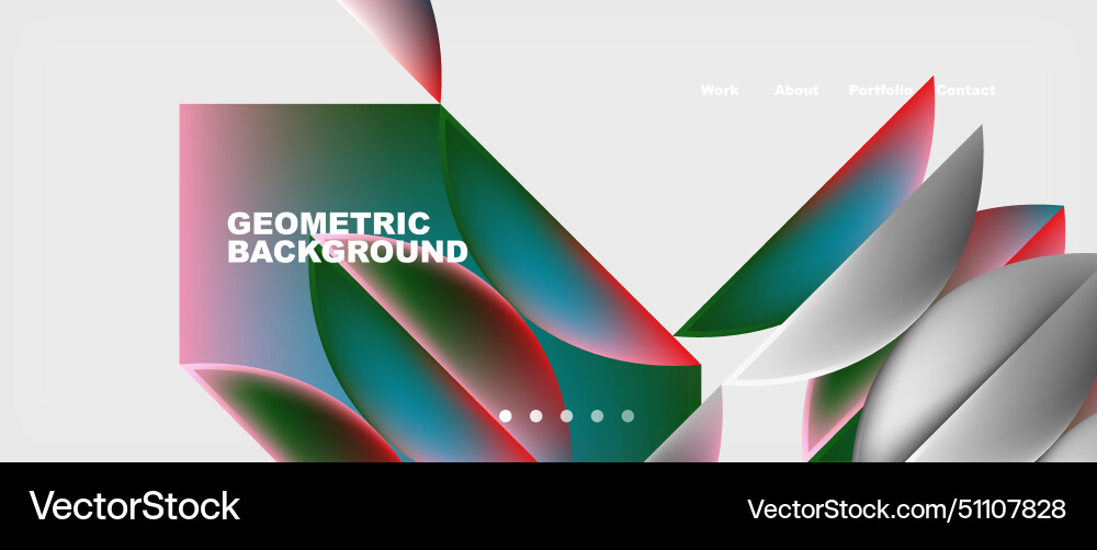 Geometric pattern with red green and white lines Vector Image