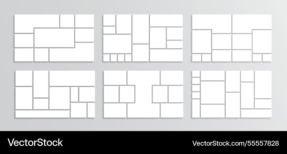 Portfolio images isolated on gray background Vector Image