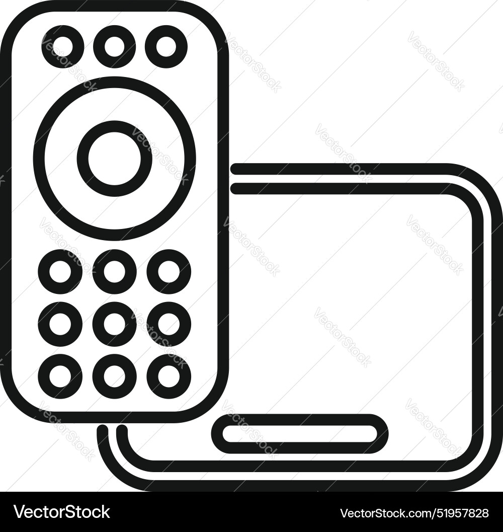 Remote control connecting to modern smart tv icon Vector Image