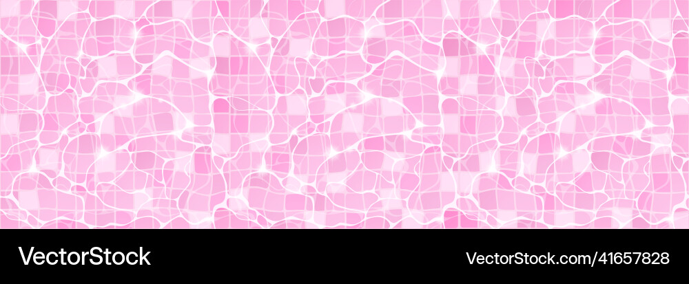Water pool top view background with pink tiled Vector Image