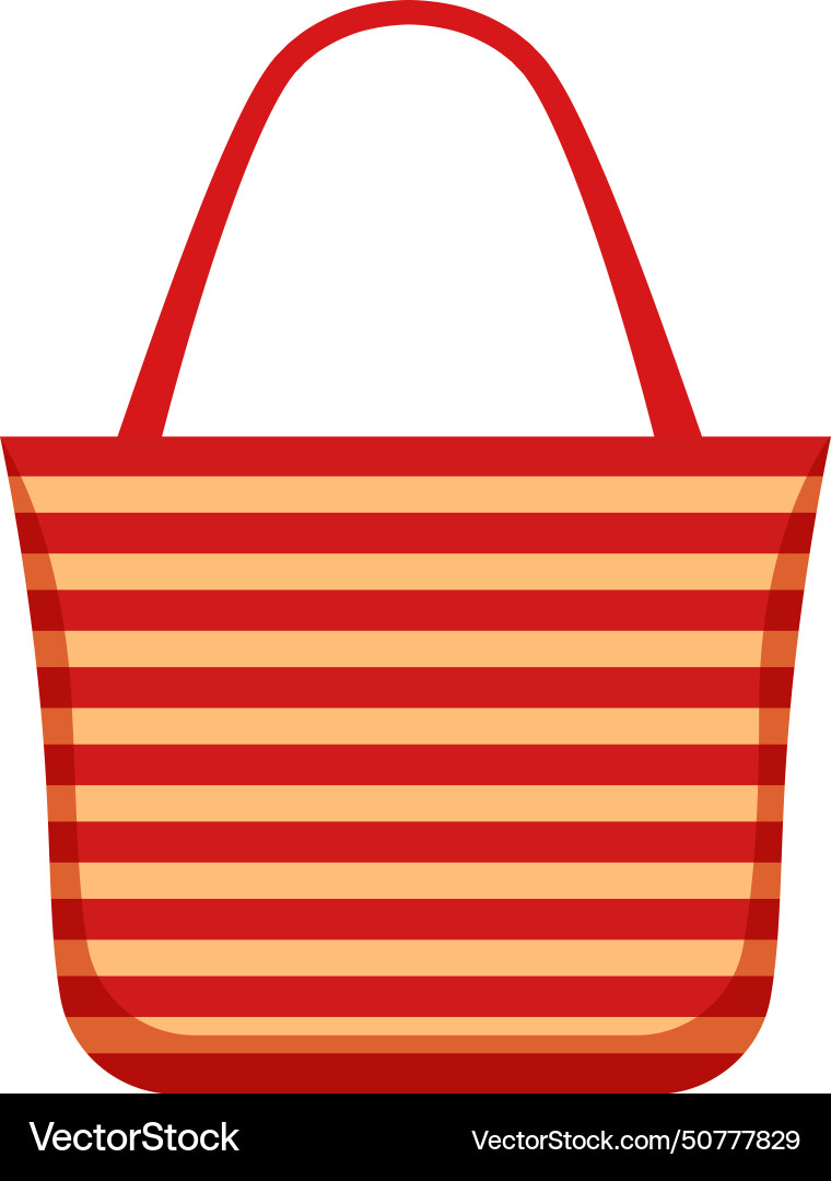 Beach bag icon summer vacation female accessory Vector Image