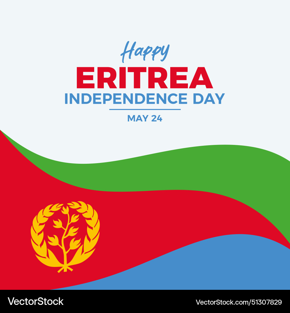 Eritrea independence day poster Royalty Free Vector Image