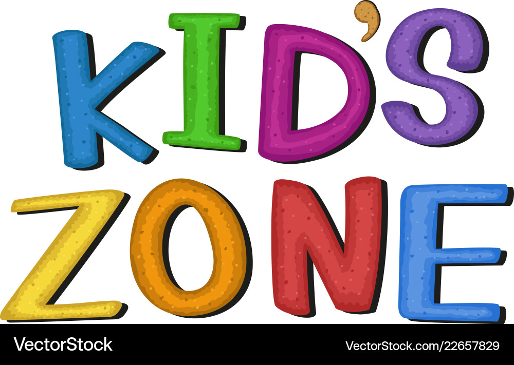 Kids Zone Symbol - Play Area Icon Royalty Free Vector Image