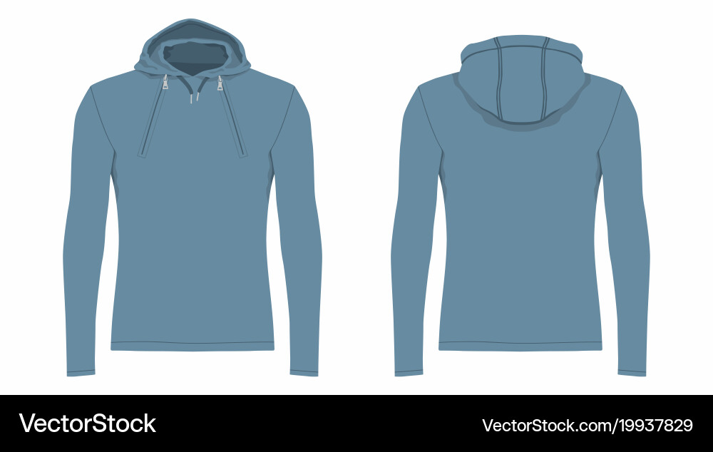 Mens blue hoodie Royalty Free Vector Image - VectorStock