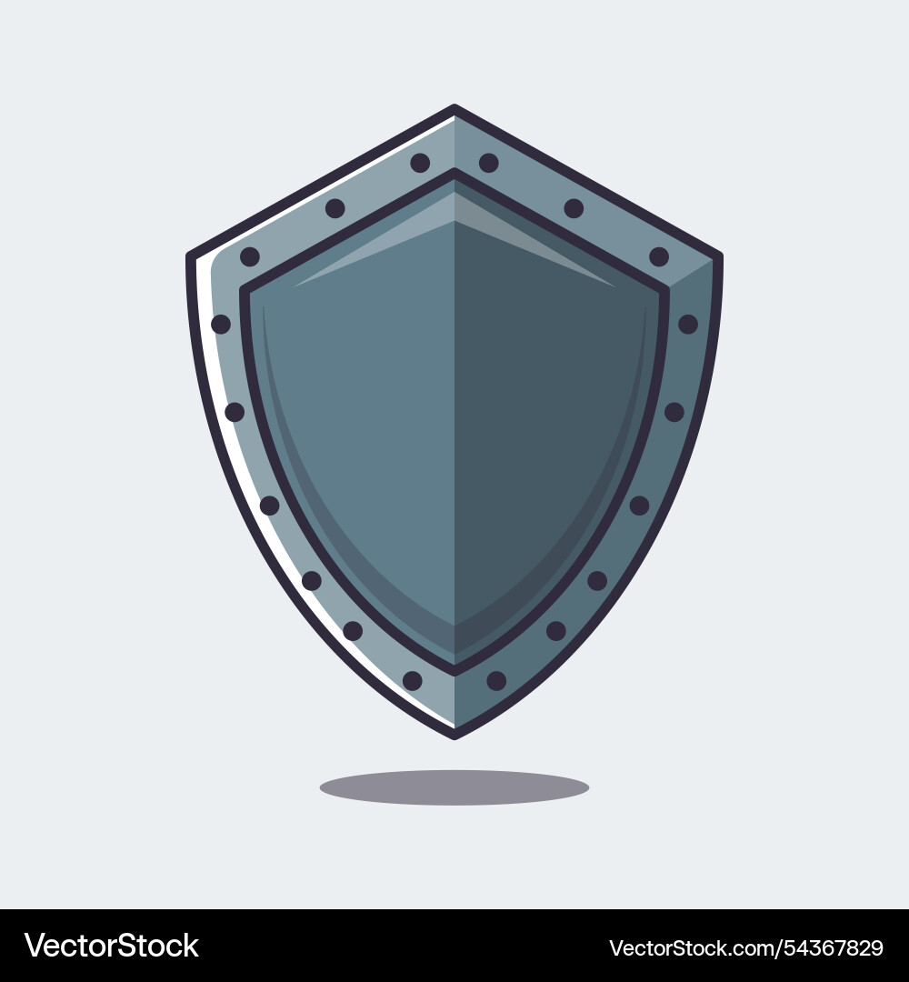Shield cartoon Royalty Free Vector Image - VectorStock