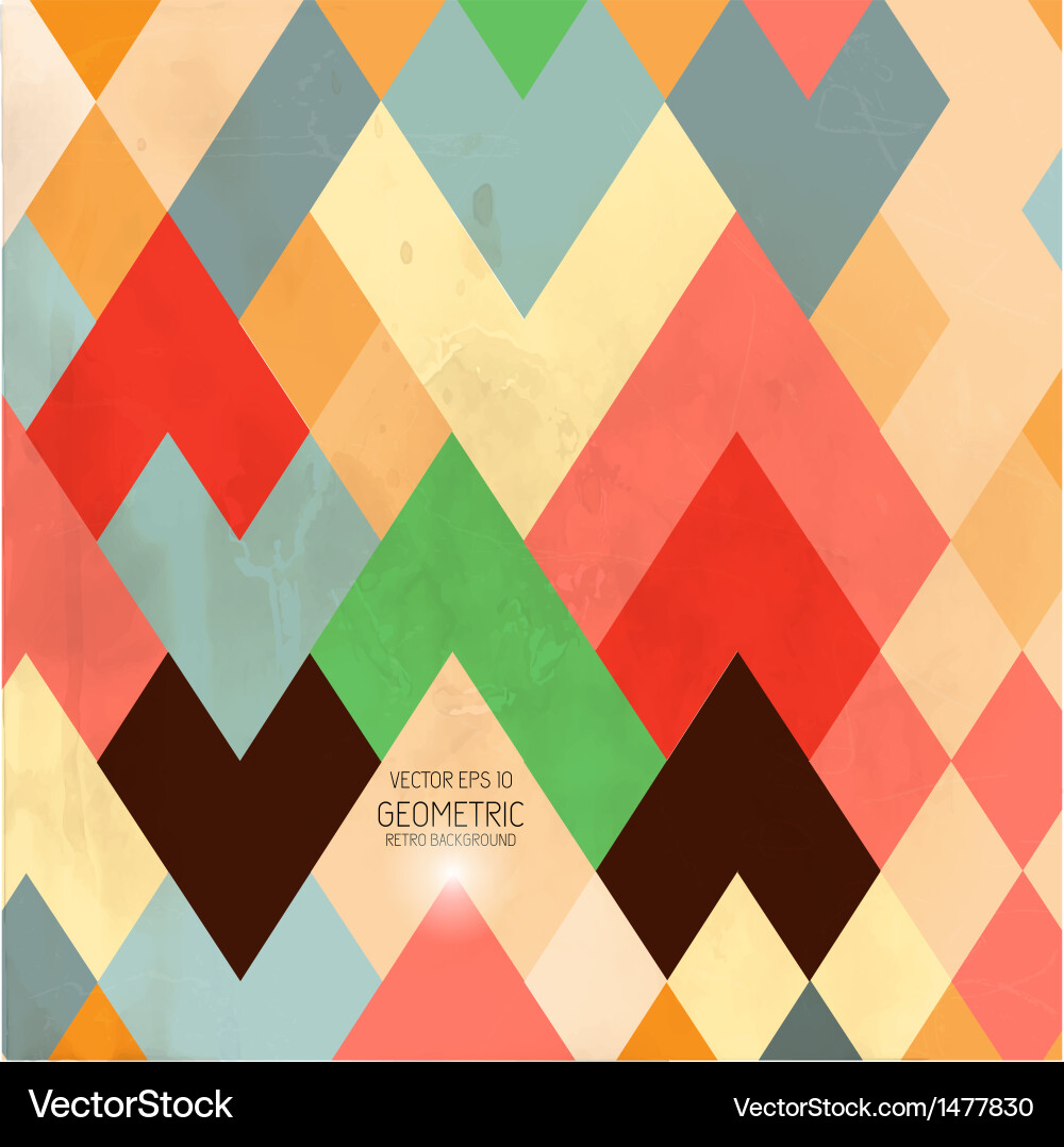 Geometric retro background Royalty Free Vector Image