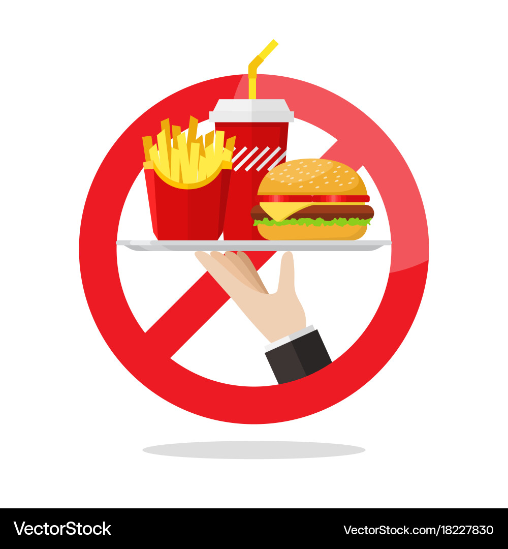 No food allowed symbol Royalty Free Vector Image
