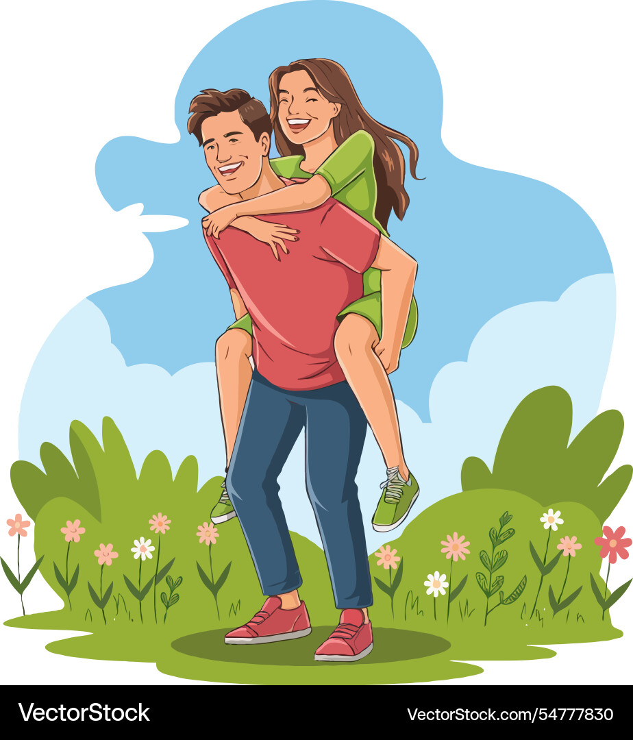 Romantic valentine couple for creative proj Vector Image
