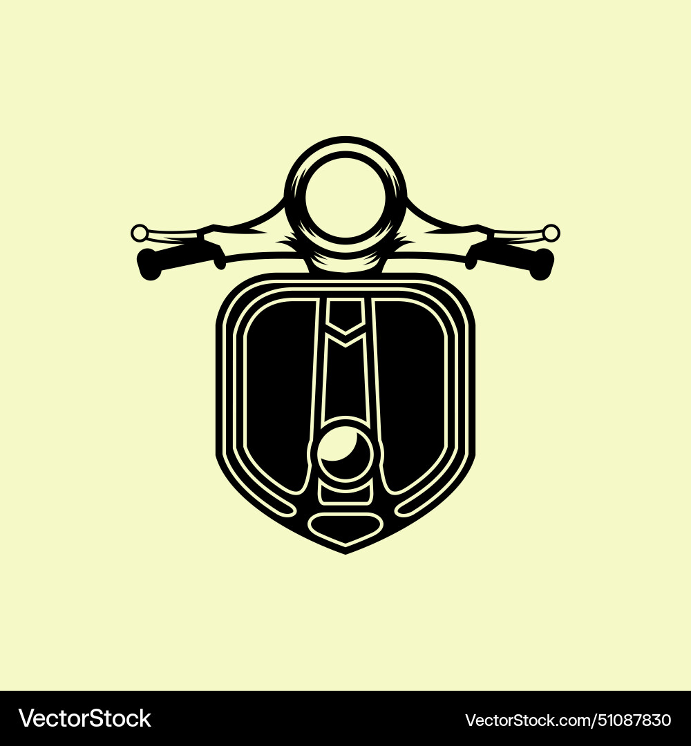Silhouette vespa logo Royalty Free Vector Image