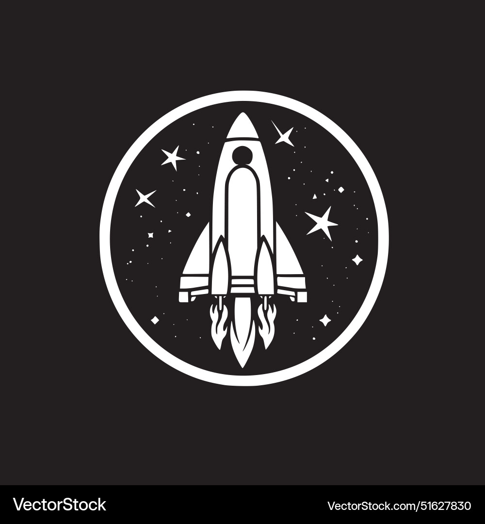 Space - black and white Royalty Free Vector Image