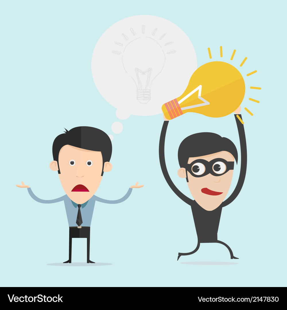 Stolen idea Royalty Free Vector Image - VectorStock