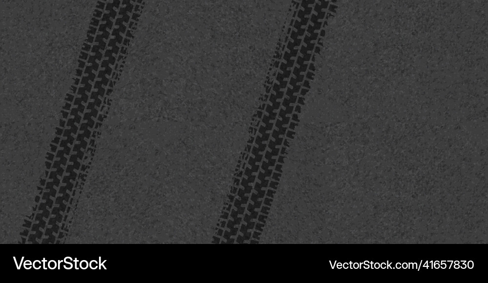Tires tracks on asphalt background offroad prints Vector Image