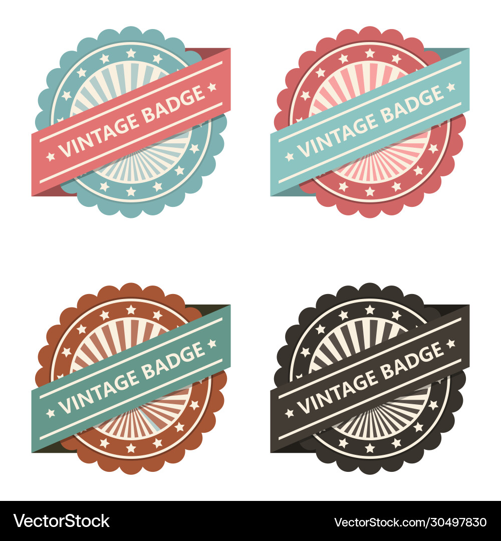 Vintage badge Royalty Free Vector Image - VectorStock